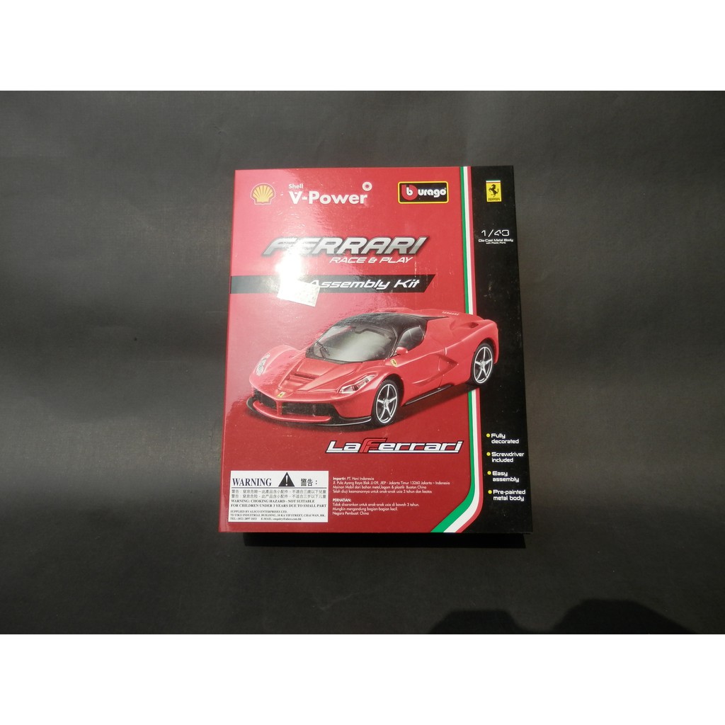 Jual BBurago Shell v power Ferrari Passion Series "LaFerrari" Assembly ...