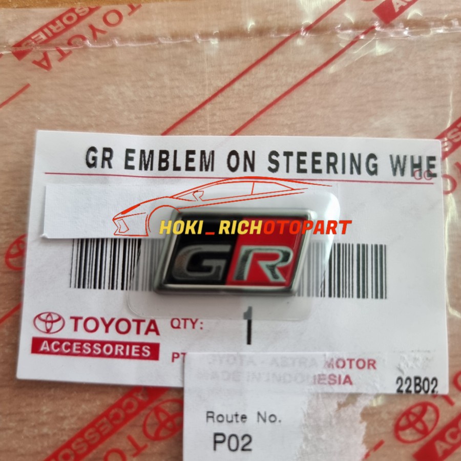 Jual GR Emblem On Sterring Wheel Embelm Stir GR Original Toyota ...