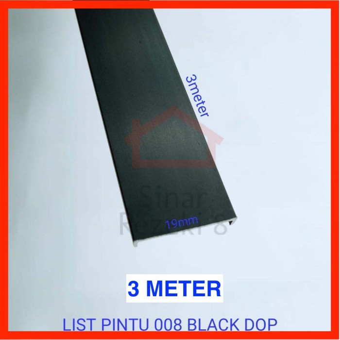 Jual Lis Pintu Aluminium Profil HITAM List Frame Handle Lemari Edging ...