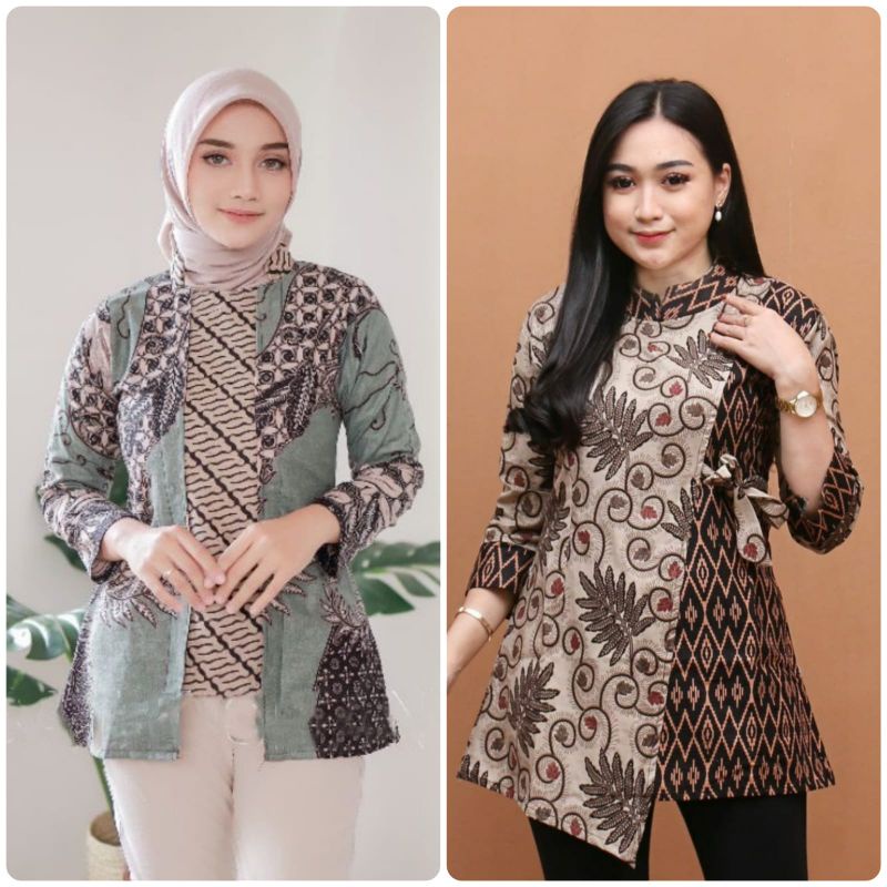 Jual Batik wanita | Batik kerja wanit | Batik wanita modern | Baju batik wanita | Atasan batik ...