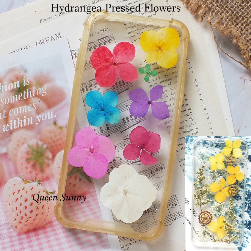 Jual Bunga Kering ASLI "HYDRANGEA" Real Dry Pressed Flower Isian Resin ...