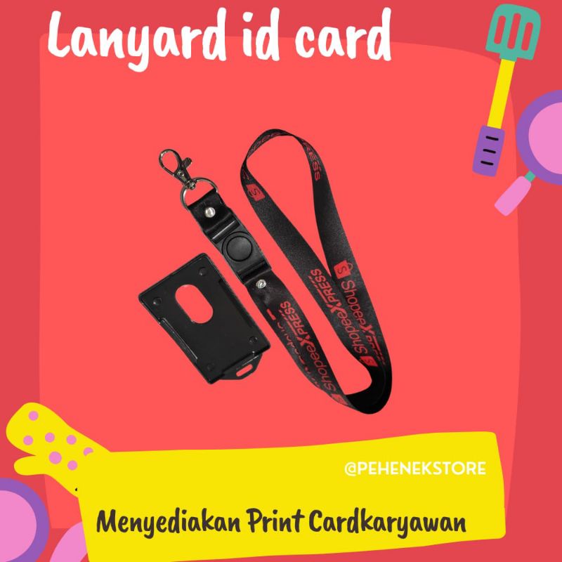 Jual Tali id Printing!! Express Oren Hitam Sesuai Picture lanyard ...