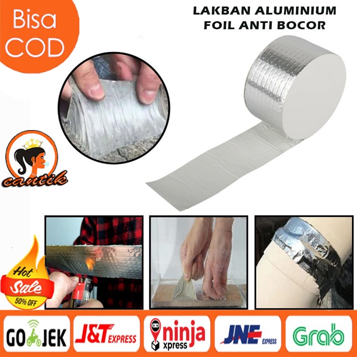 Jual Lakban Anti Bocor / Alumunium Foil Butyl Super Tape Waterproof / Lem Perekat Anti Air Tahan ...