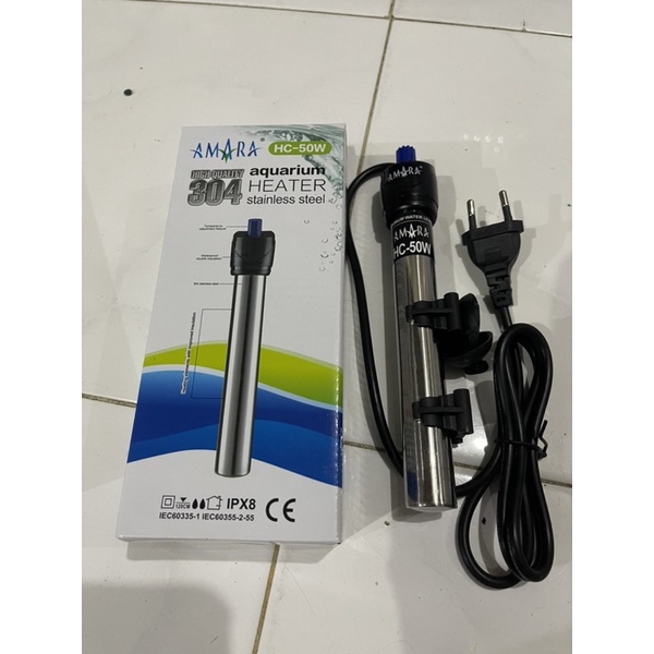 Jual HEATER AMARA HC 50 STAINLESS STEEL HEATER PEMANAS AIR AKUARIUM 50 ...