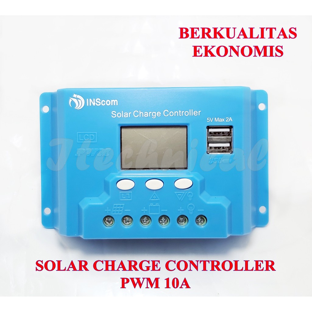 Jual SOLAR CHARGE CONTROLLER PWM 10A / KONTROLLER SOLAR PANEL 12V/24V ...