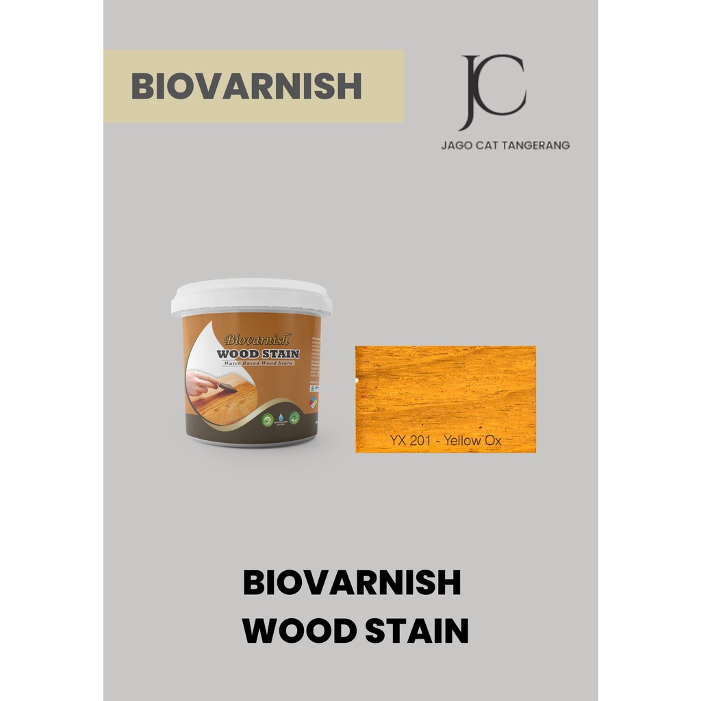 Jual Cat Kayu Water Base Biovarnish Wood Stain Warna Yellow Oxi 1 kg ...