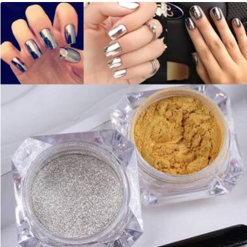 Jual BANYAK VARIAN -- NAIL CHROME EFFECT SILVER CHROME POWDER/BUBUK ...
