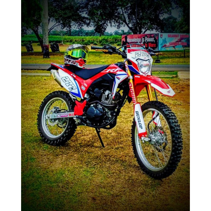Jual decal stiker motor crf 150L merah putih | Shopee Indonesia