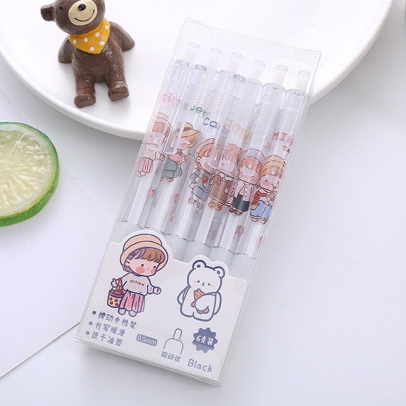 Jual 1 Buah Pen Gel Fancy Retractable Black Refill Cute Animals Girls ...