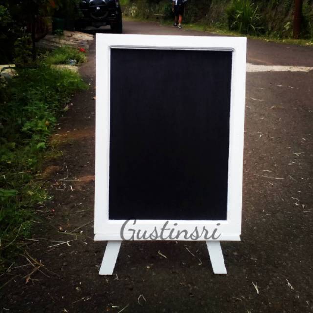 Jual PAPAN TULIS KAPUR + STANDING TRIPOT PAPAN MENU CAFE PAPAN BOARD ...