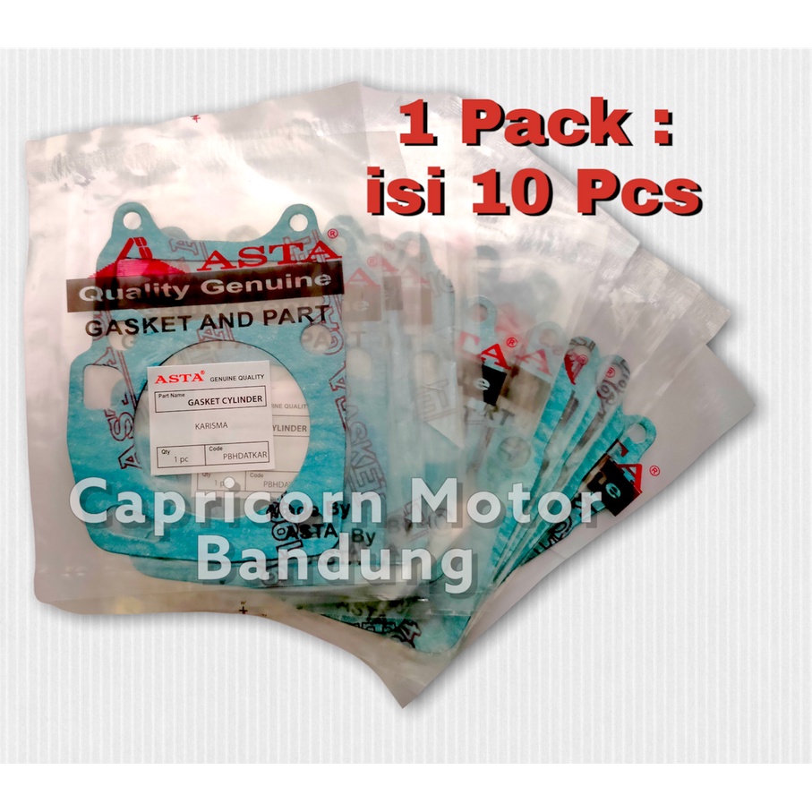 Jual isi 10 Paking Gasket Blok Boring Bawah KARISMA SUPRA X 125 ...