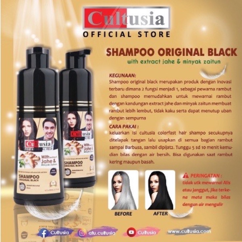 Jual CULTUSIA SHAMPO UBAN|CULTUSIA SHAMPO ORIGINAL BLACK & COLORING ...