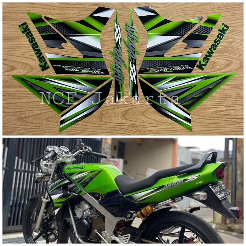 Jual STIKER STRIPING NINJA SS 2013 HIJAU METALIK | Shopee Indonesia