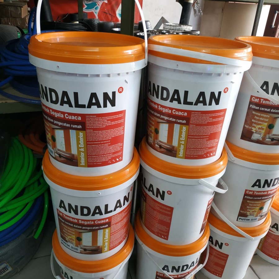 Jual CAT TEMBOK EXTERIOR DAN INTERIOR ANDALAN 20KG SUPER WHITE PUTIH ...
