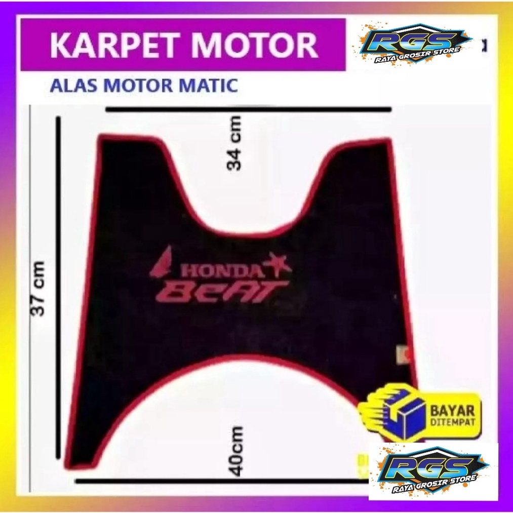 Jual PROMO...!!Karpet Motor BEAT Keset Motor Pijakan Kaki Motor Alas ...