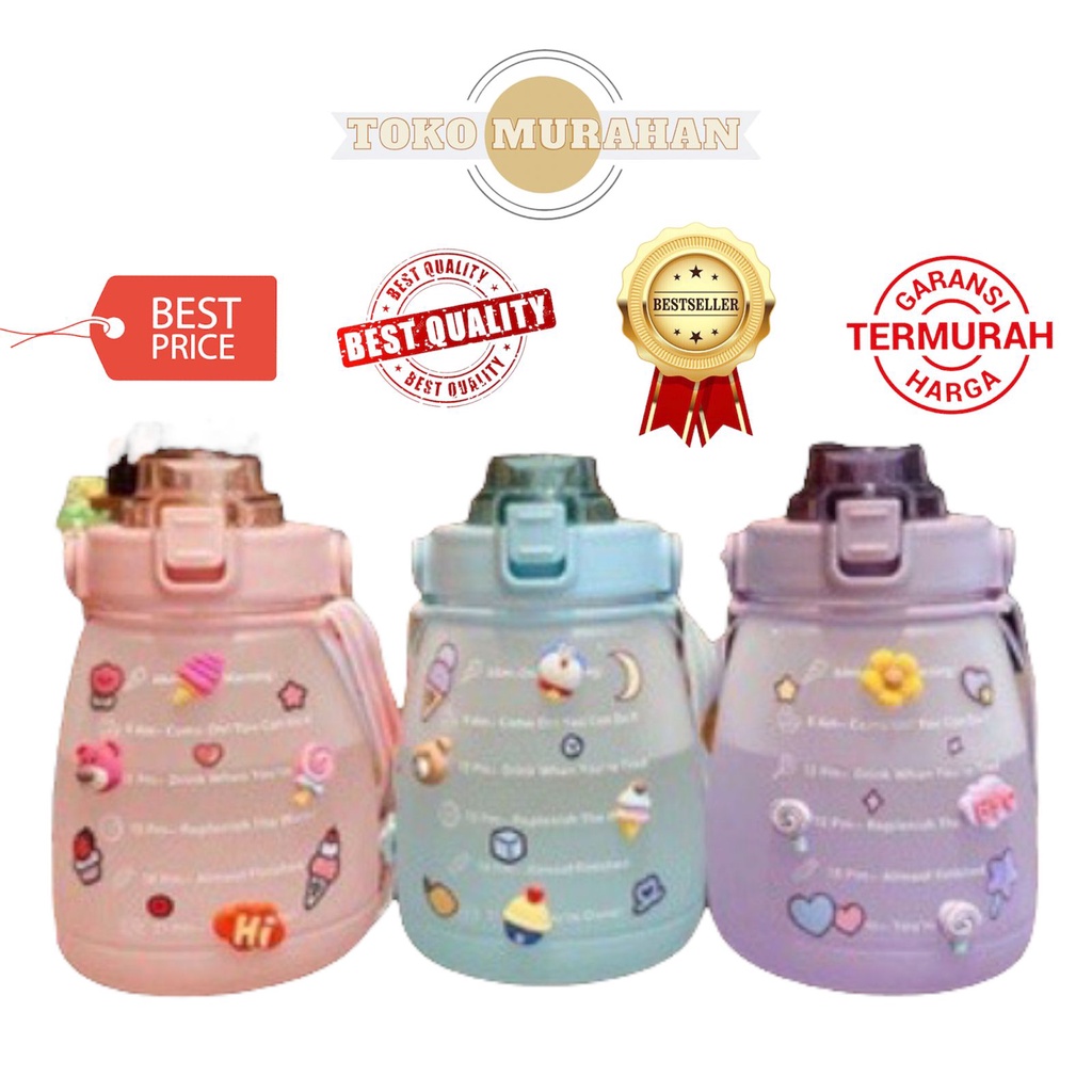 Jual BOTOL MINUM VIRAL GEMOY MOTIVASI GRADASI 1,3 LT STIKER DAN NON ...
