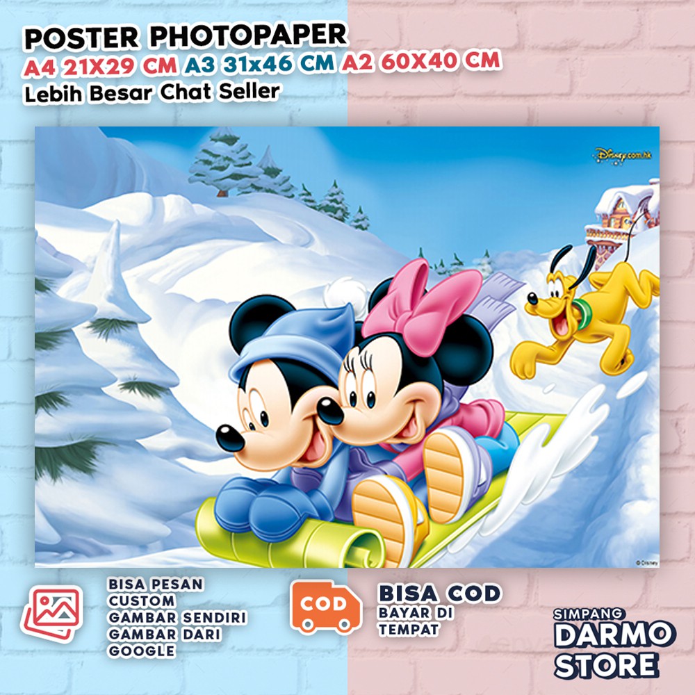 Jual Poster Mickey Mouse Kartun Hiasan Dinding Anak Miki Mos si Tikus ...