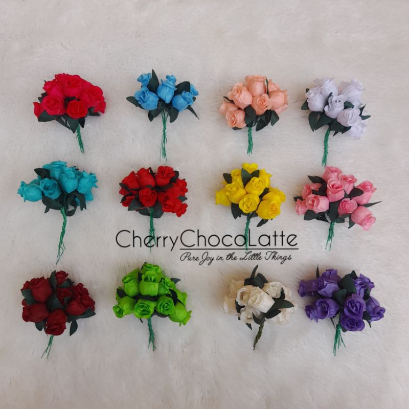 Jual [Tidak Cocok Untuk Dekor atau Backdrop!] Bunga Mawar kuncup kecil ...