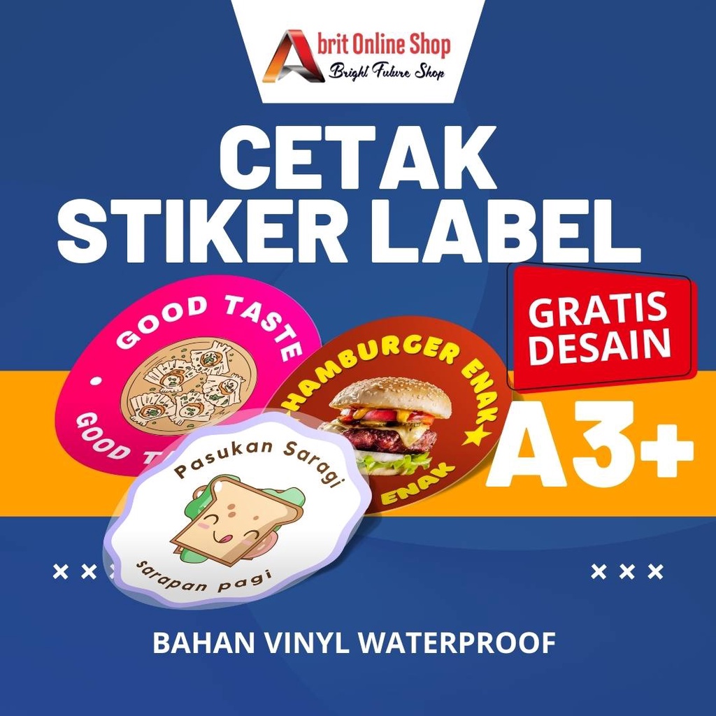 Jual CETAK STIKER A3 CUSTOM I STIKER A3 CUTTING I STIKER A3 VINYL ...