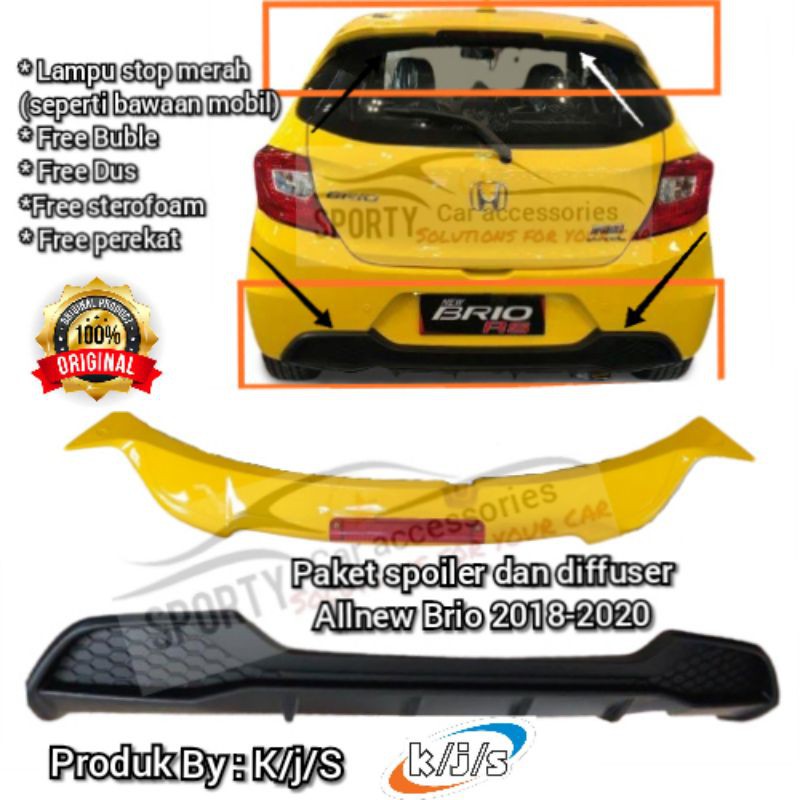 Jual Spoiler dan Diffuser allnew Brio 2018 -2024 | Shopee Indonesia