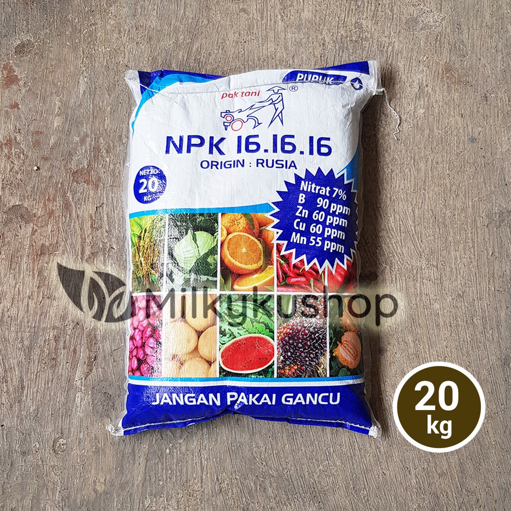 Jual PUPUK PAK TANI NPK 16 16 16 BIRU ISI 20 KG KP VIA GOSEND GRAB ...