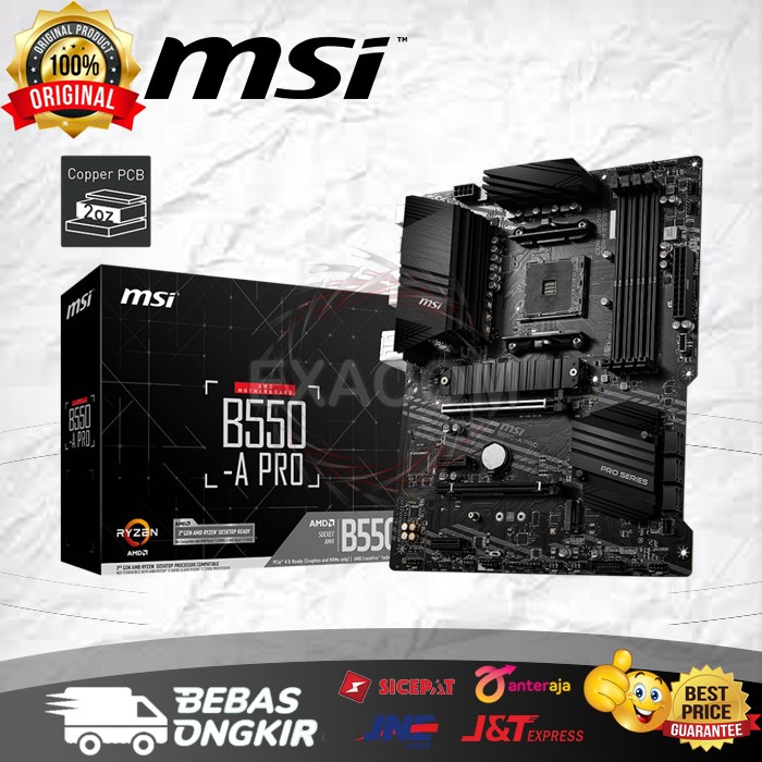 Jual Motherboard MSI B550 A Pro (AM4, B550, DDR4) | Shopee Indonesia