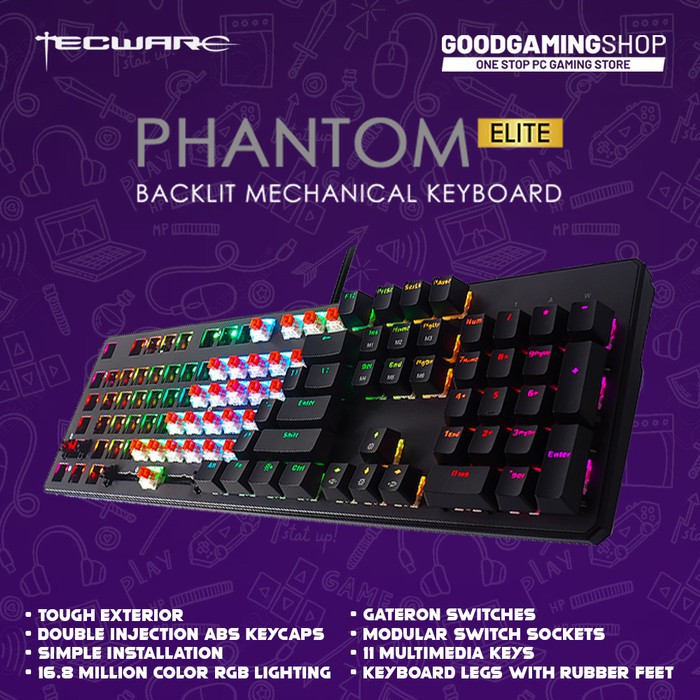 Jual Tecware Phantom Elite 104 - Gaming Keyboard | Shopee Indonesia