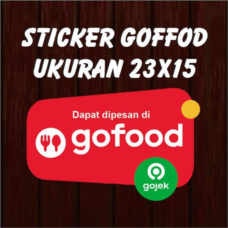 Jual STIKER GOFOOD STICKER GO FOODvinyl putih waterproof (tahan air ...