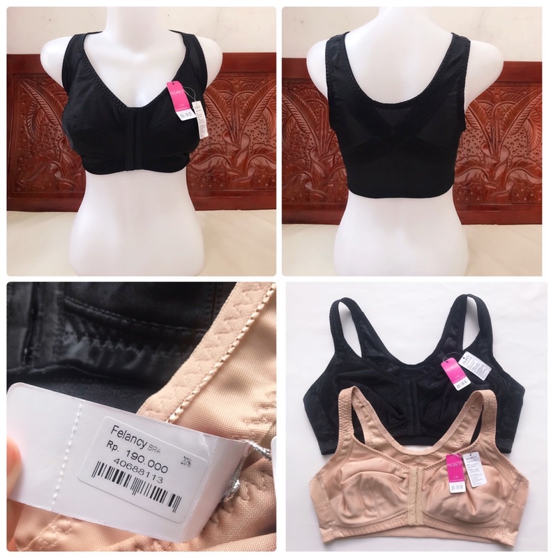 Jual felancy* bra kancing depan 072-07029 original utuh label 34C 42C ...