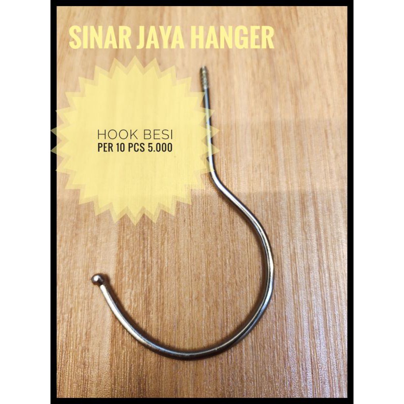 Jual harga per 10 pcs hook besi gantungan kayu | Shopee Indonesia