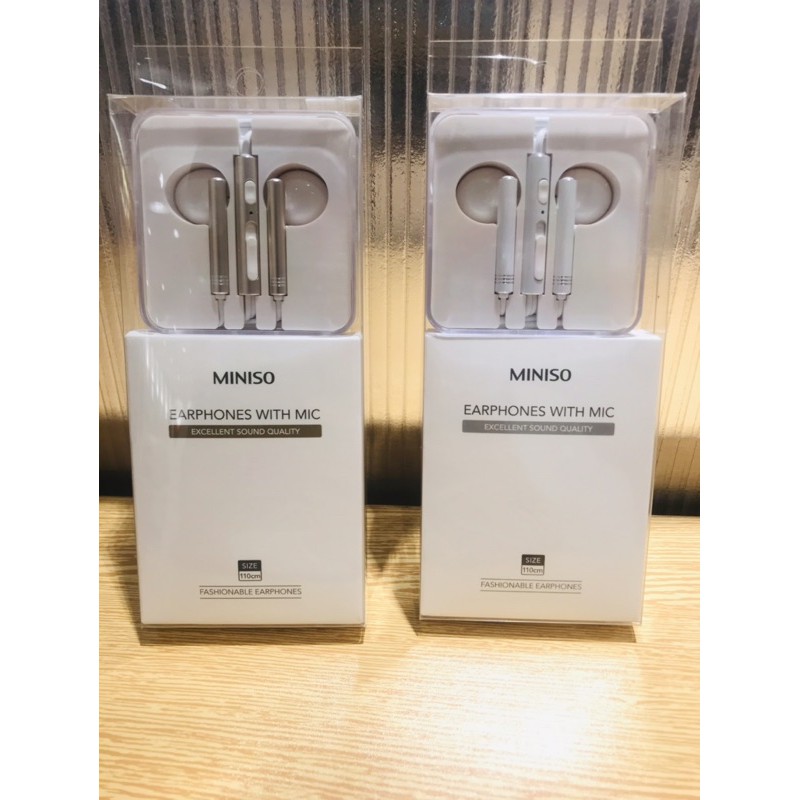 Jual Miniso Earphones with Mic (excellent sound quality) | Shopee Indonesia