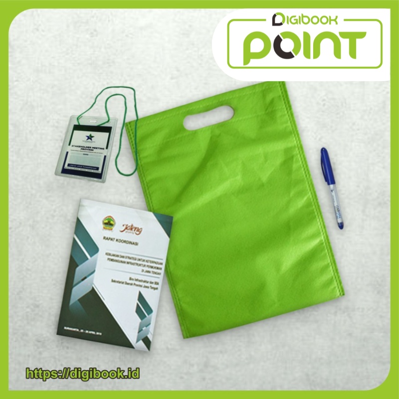 Jual Paket Seminar Kit Isi 4 - Spoundbond, Notebook A5, Pulpen, ID Card ...