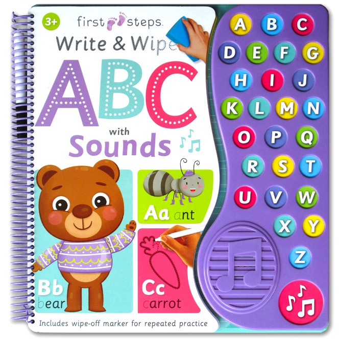 Jual First Steps Write & Wipe ABC with Sounds includes wipe-off marker ...