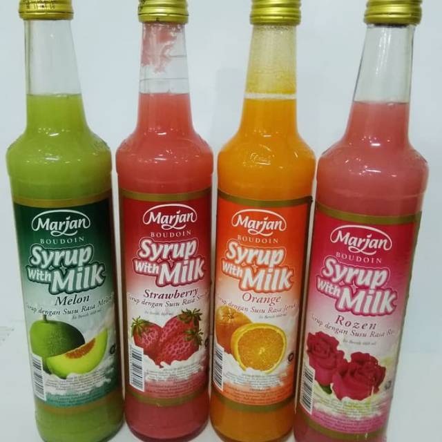 Jual (Cek Deskripsi) Sirup Marjan with Milk 460 ml All Varian | Shopee ...