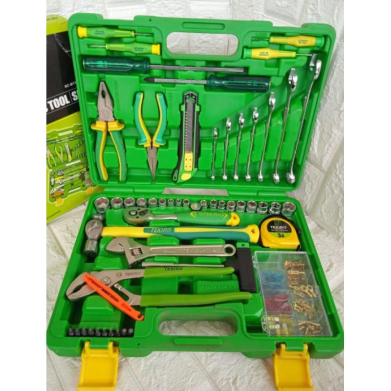 Jual Tekiro Mekanik Tools 60 pcs Mechanic Tools Box Set Mekanik Kunci Set Alat Perkakas | Shopee ...