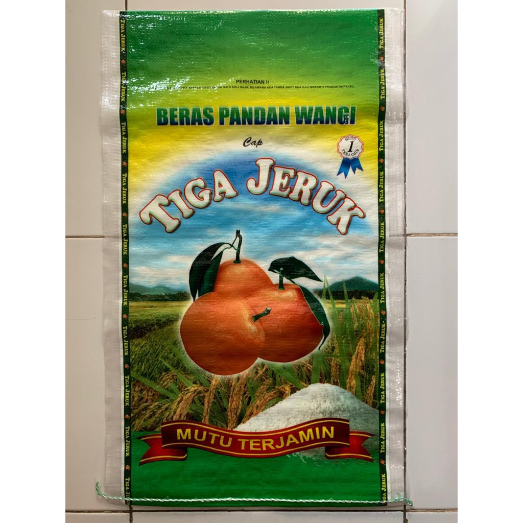 Jual Karung Beras Laminasi Merek Tiga Jeruk (Panda Wangi) 20Kg | Shopee ...