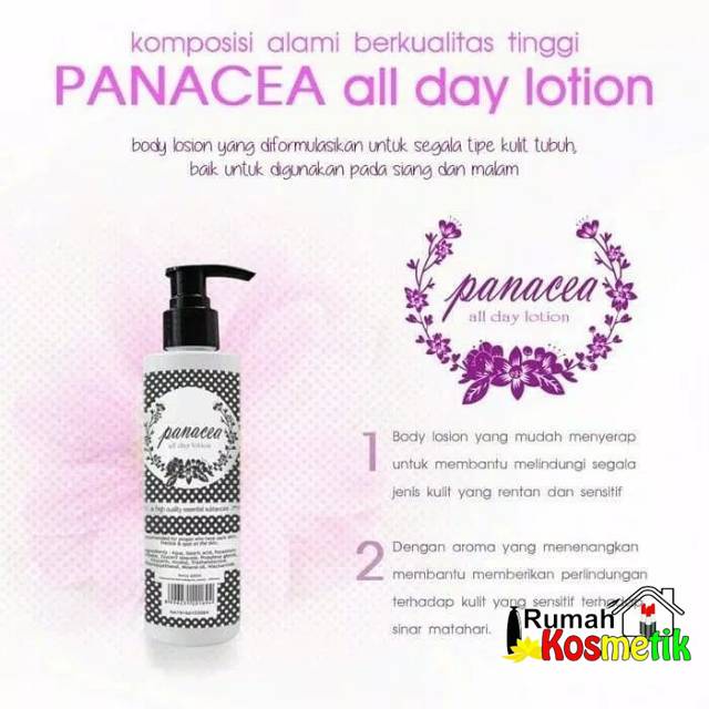 Jual NEW PANACEA ALL DAY LOTION BPOM ORIGINAL /BODY LOTION PANACEA/LOTION PEMUTIH FREE WIPES ...