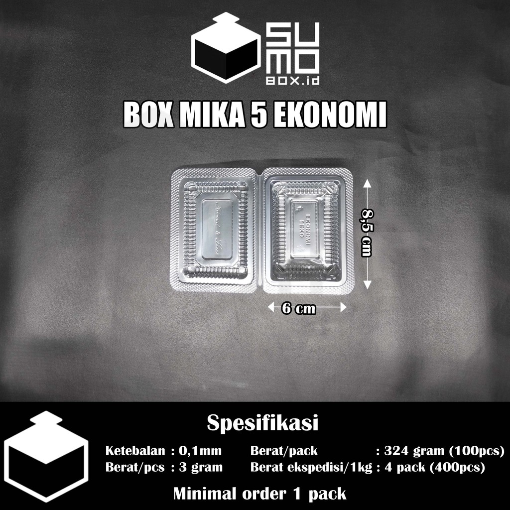 Jual Box mika isi 100pcs box ukuran 5 ekonomi / Kotak mika kue ukuran ...
