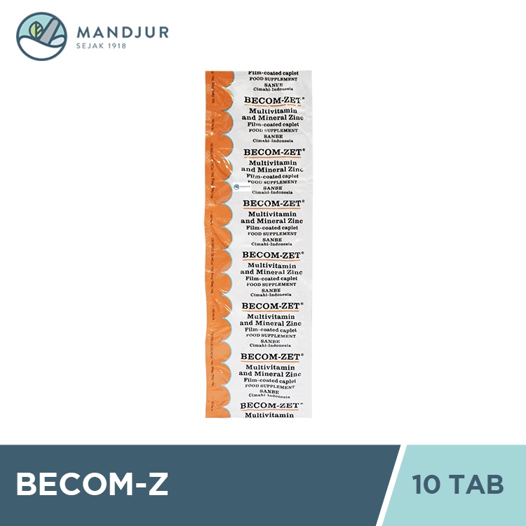 Jual Becom-Zet Strip 10 Kaplet - Suplemen Multivitamin dan Mineral ...