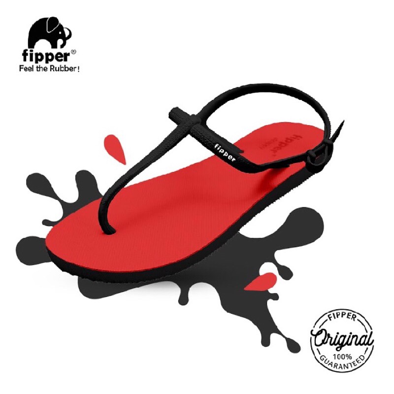 Jual FIPPER STRAPPY RED / BLACK - sendal tali wanita | Shopee Indonesia