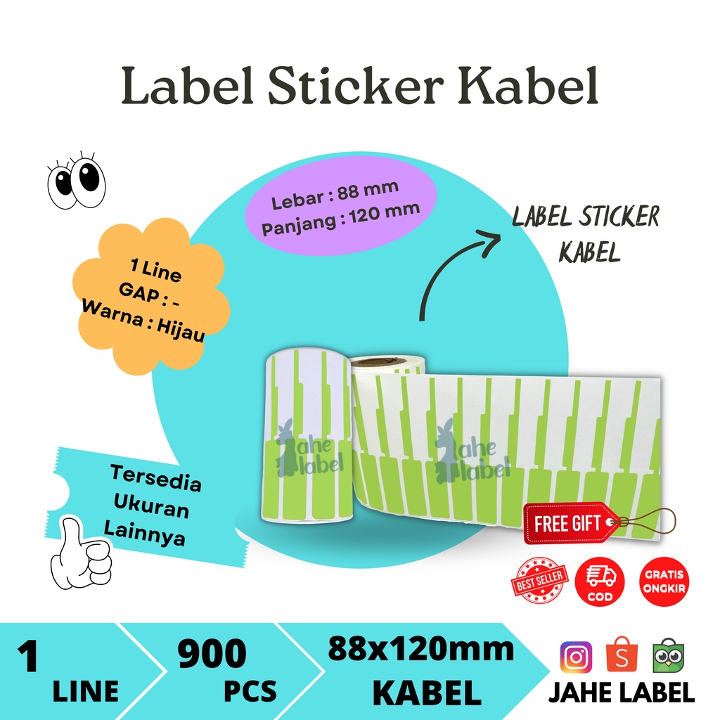 Jual STICKER CABLE IDENTITY IDENTITAS KABEL STIKER PENANDA ISI 900 PCS ...