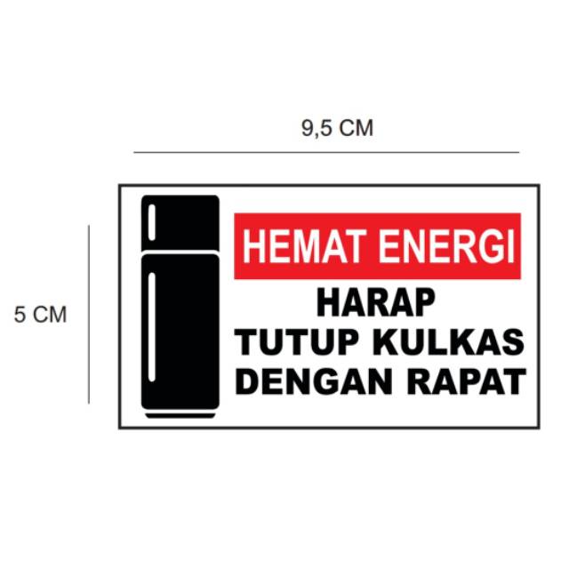 Jual HARGA PROMO STIKER STICKER VYNIL HIMBAUAN HEMAT ENERGI KULKAS ANTI ...