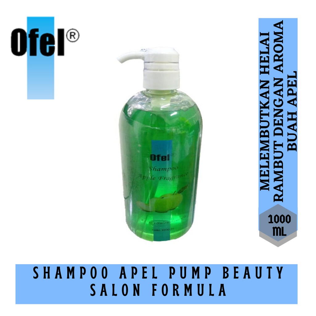 Jual OFEL SHAMPOO APEL PUMP BEAUTY SALON FORMULA 1000ML | Shopee Indonesia