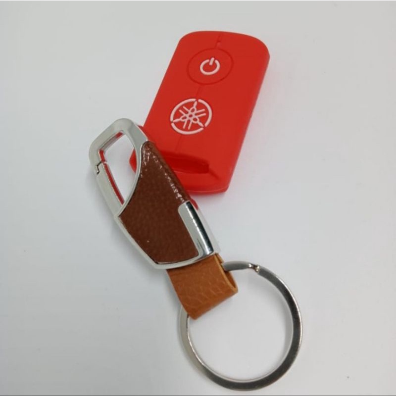 Jual Paket gantungan kunci kulit dan Cover silicon remote Yamaha Nmax ...