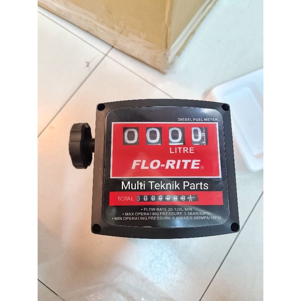 Jual Flo Rite / Flow Meter / Meteran Minyak Solar 4 Digit Drat 1" inch ...