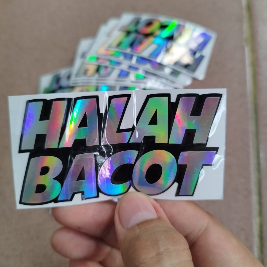 Jual Stiker sticker cutting halah bacot dinding visor helm motor mobil ...