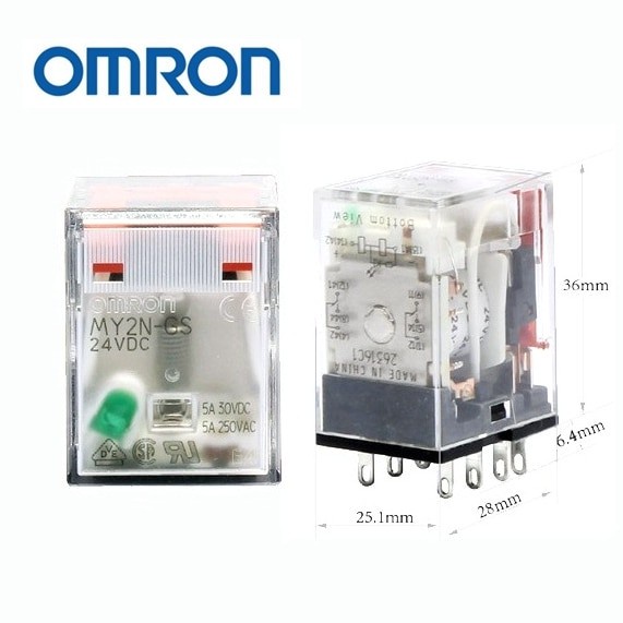 Jual Relay Omron MY2N-GS 24VAC 8 Pin 5 Amper | Shopee Indonesia