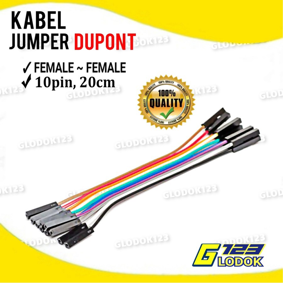 Jual Kabel Jumper Male Female 10Pin 20cm Arduino - 5pcs | Shopee Indonesia