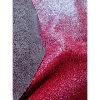 Jual Kulit Sapi asli Jenis Milled / Motif Jeruk Warna Merah Cabai ...