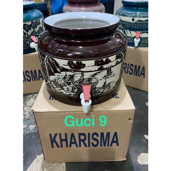 Jual Guci Keramik Guci Tempat Galon bahan Keramik KHUSUS GRAB / GOJEK ...